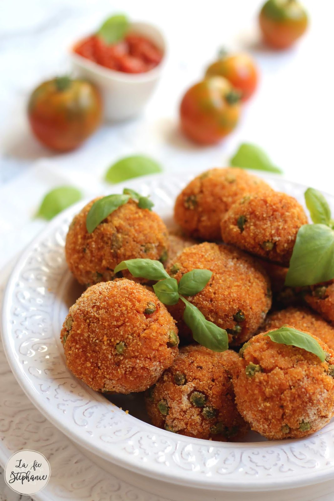 Croquettes de riz aux petits pois ou "suppli di riso" italiens ...