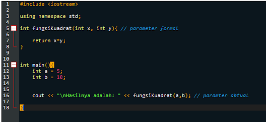 Penjelasan Parameter Formal dan Aktual Beserta Contoh | C++ - Codinanyokhai