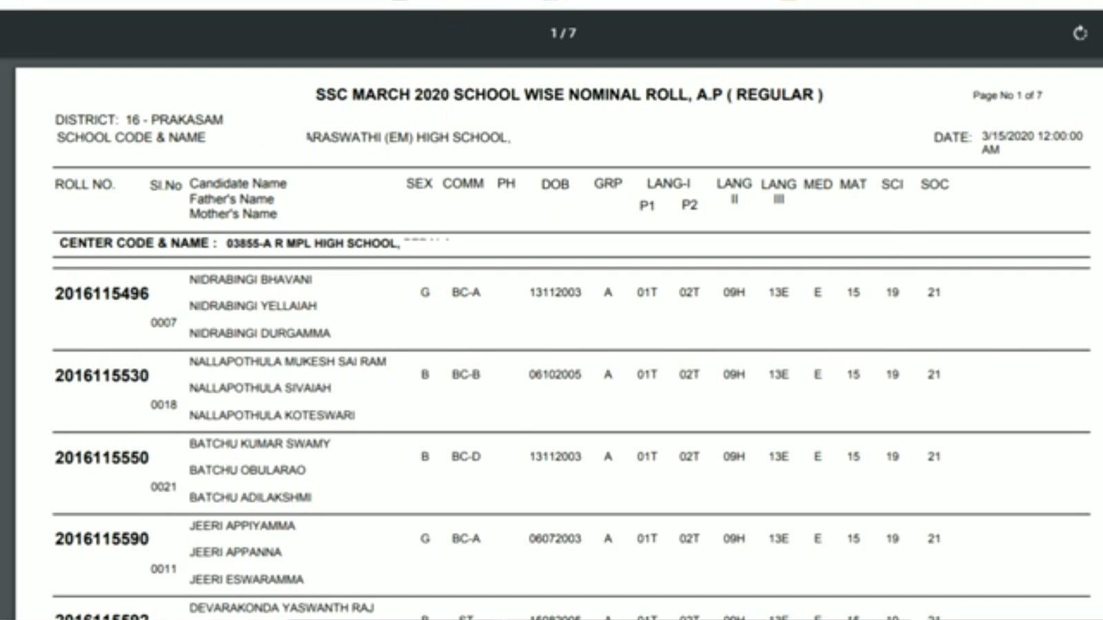 AP 10th Nominal Rolls April 2023 | How to Downlaod School Wise NR's