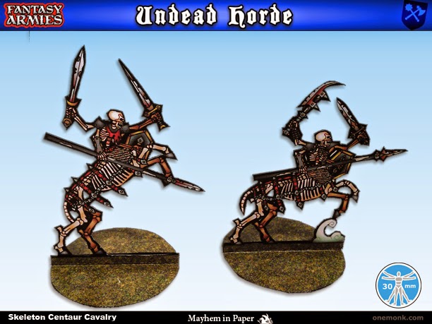 One Monk Miniatures: Skeleton Centaur Cavalry updated