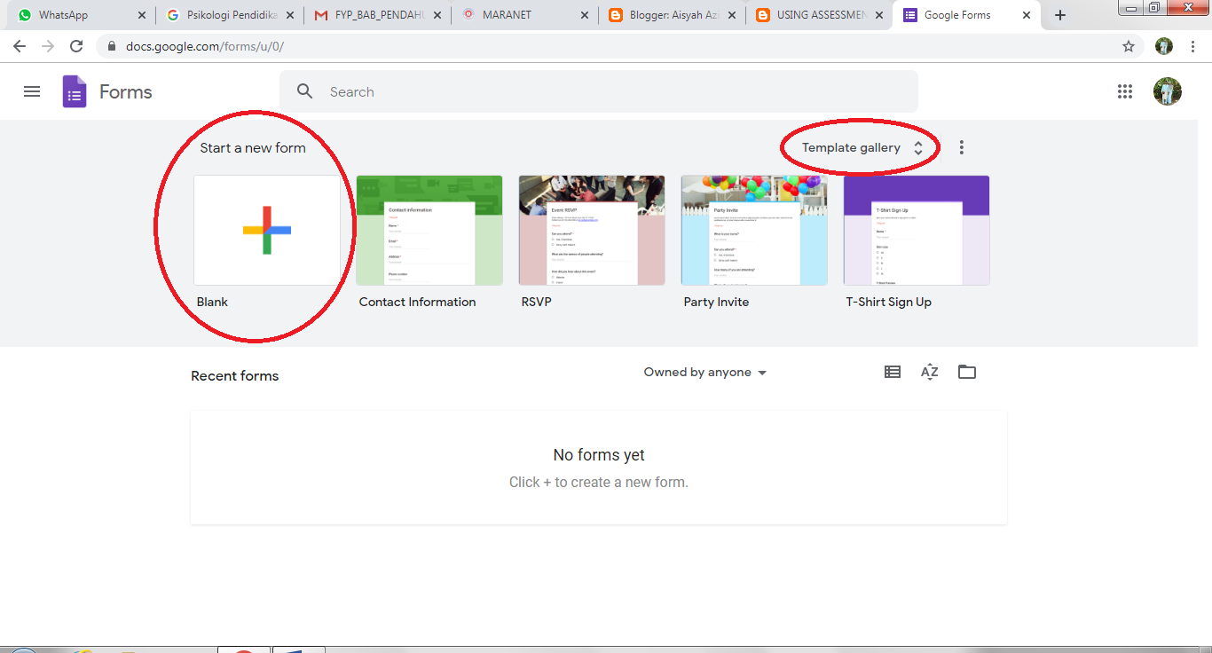 Assessment Using Google Forms - Aisyah Aziz