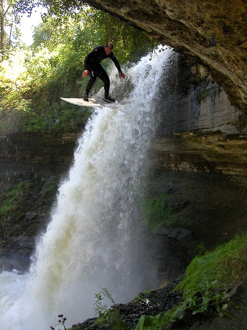Minnesota Waterfall Surfing???