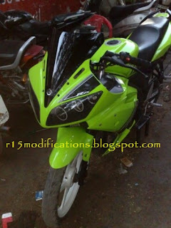 Yamaha R15 In Green ~ R15 MODIFICATIONS By Rahul Harwani