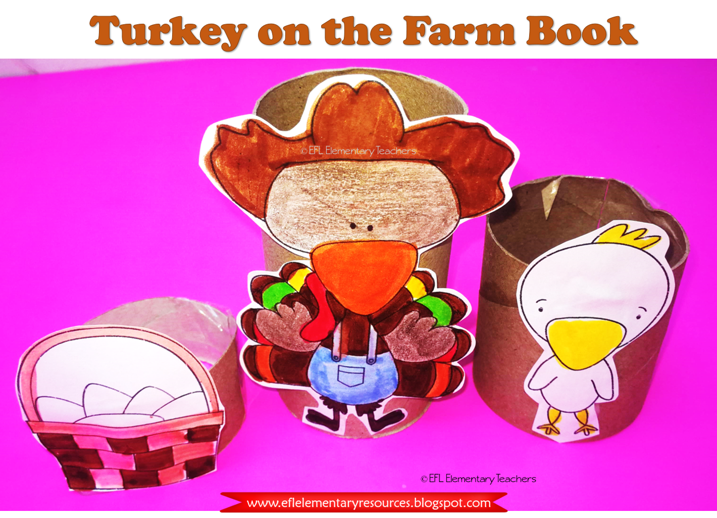 EFL Elementary Teachers: Thanksgiving Printable Book for ESL: Turkey on ...