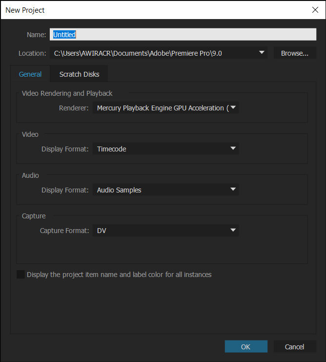 Modul Multimedia, Membuat Project Baru di Adobe Premiere - awiracr