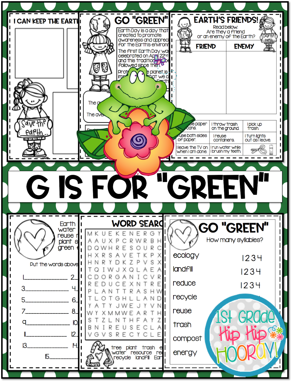 1st Grade Hip Hip Hooray!: G is for Green...ABC Countdown to Summer!