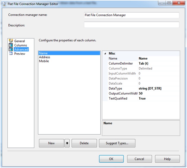 Microsoft Business Intelligence Load Tab Delimited File To Sql Server Table Using Ssis Package