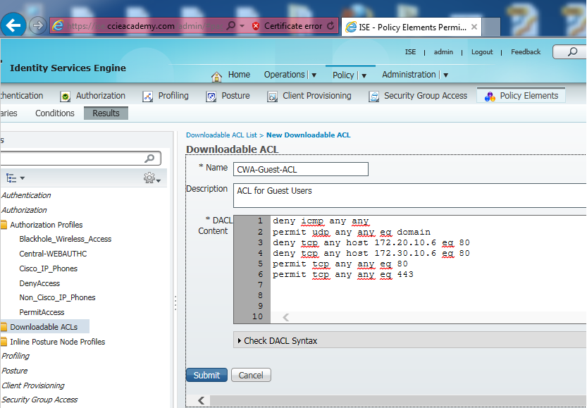 CCIExPERTSecurity: Central Web Authentication with Profiling - Cisco ...