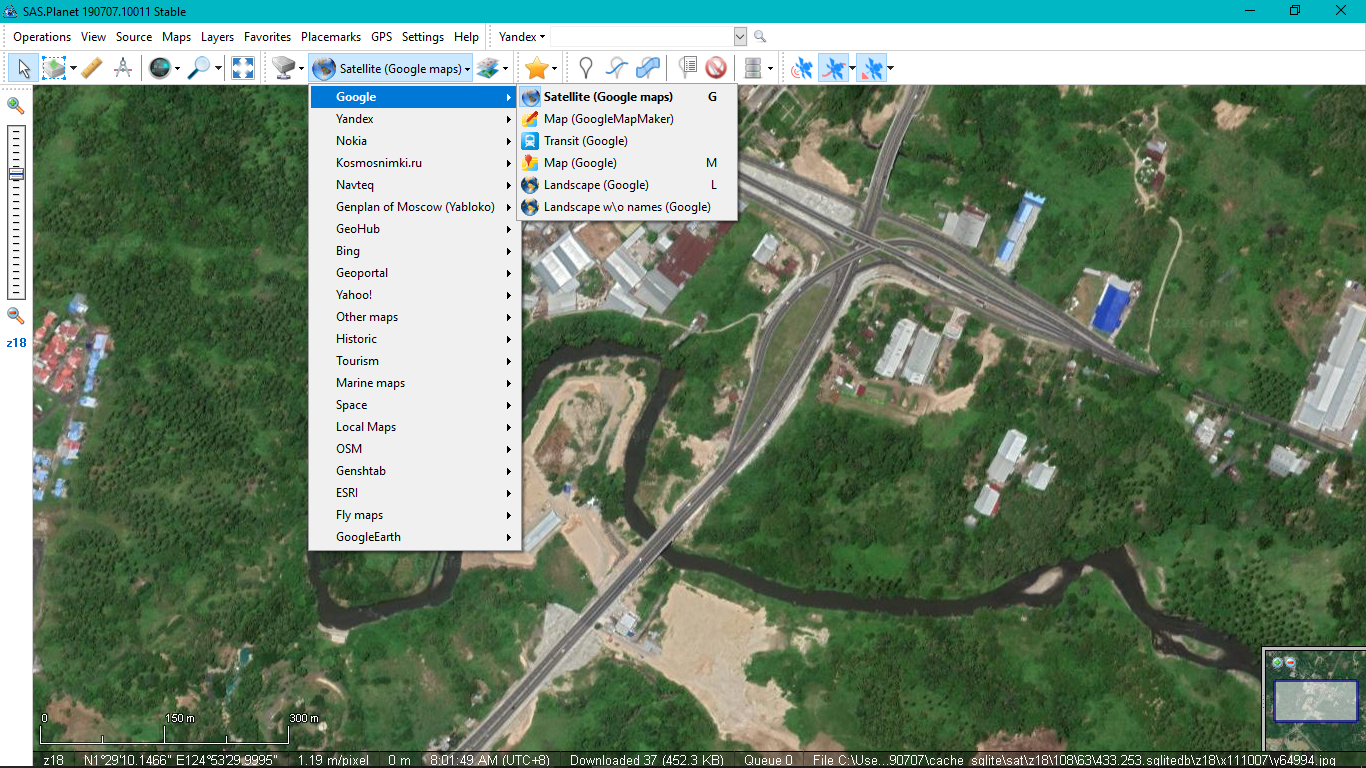 PETA CITRA GOOGLE MAPS RESOLUSI TINGGI MENGGUNAKAN SAS PLANET