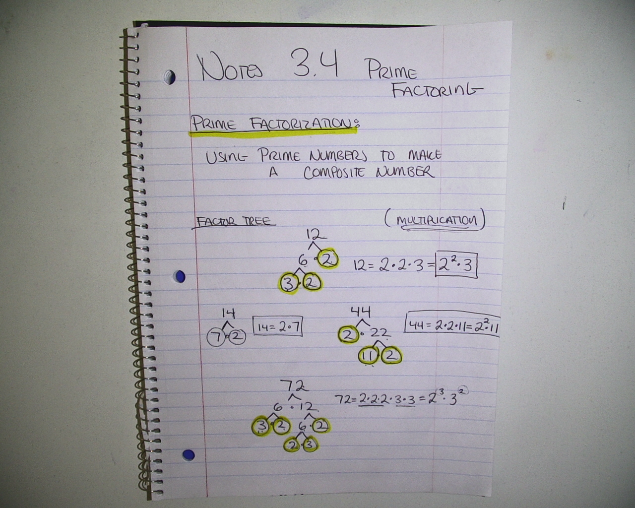 Mr. Brzenski's Math Class: Pre Algebra Notes 3.3 and 3.4