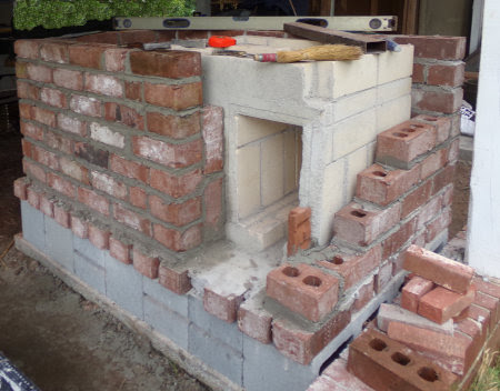 5 Acres & A Dream: Outdoor Kitchen: Wood Cookstove Firebox Side