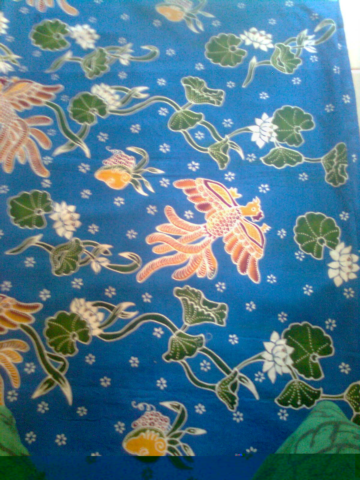 Contoh Gambar Batik Bunga Teratai