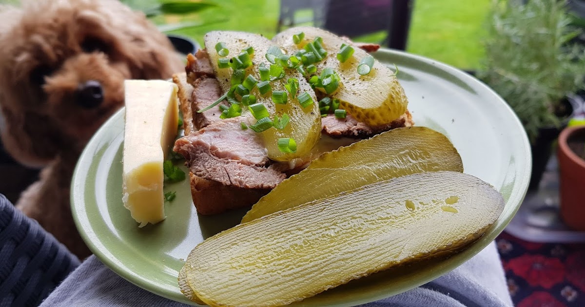 Our poodle is after my lunch!