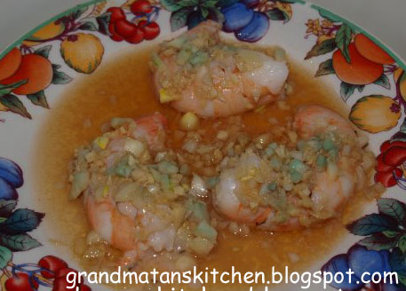 Grandma Tan's Kitchen: Steamed Garlic Shrimps