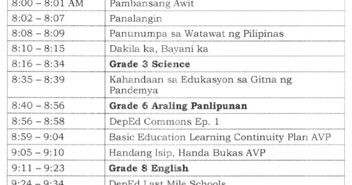 Airing of DepEd TV Episodes - Deped Tambayan