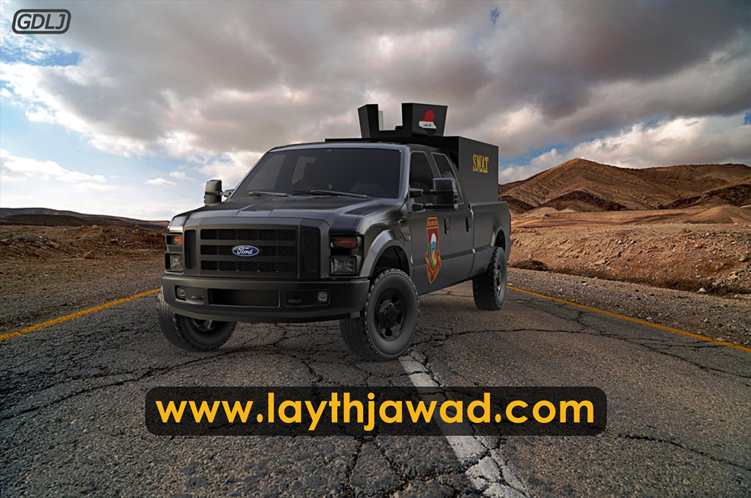 Ford F350 Iraqi SWAT Vehicle 3D Model | Layth Jawad