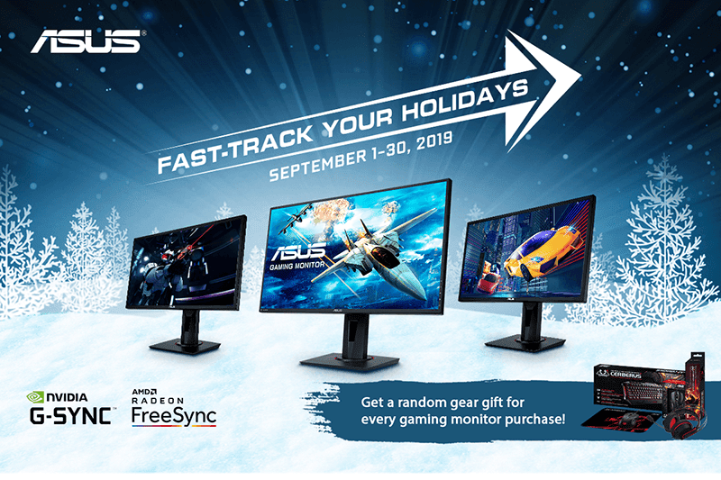 Get ASUS Gaming gear for FREE with ASUS VG Series gaming monitor purchases
