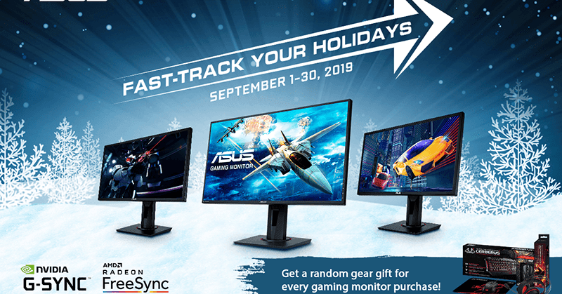 Get ASUS Gaming gear for FREE with ASUS VG Series gaming monitor purchases