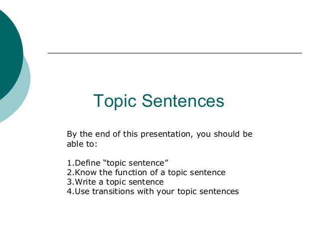Topic Sentence Examples - Birthday Letter