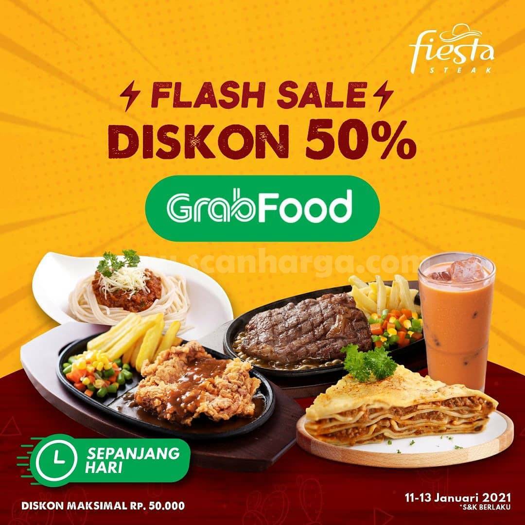 FIESTA STEAK Promo FLASH SALE – Diskon 50% via GRABFOOD | scanharga