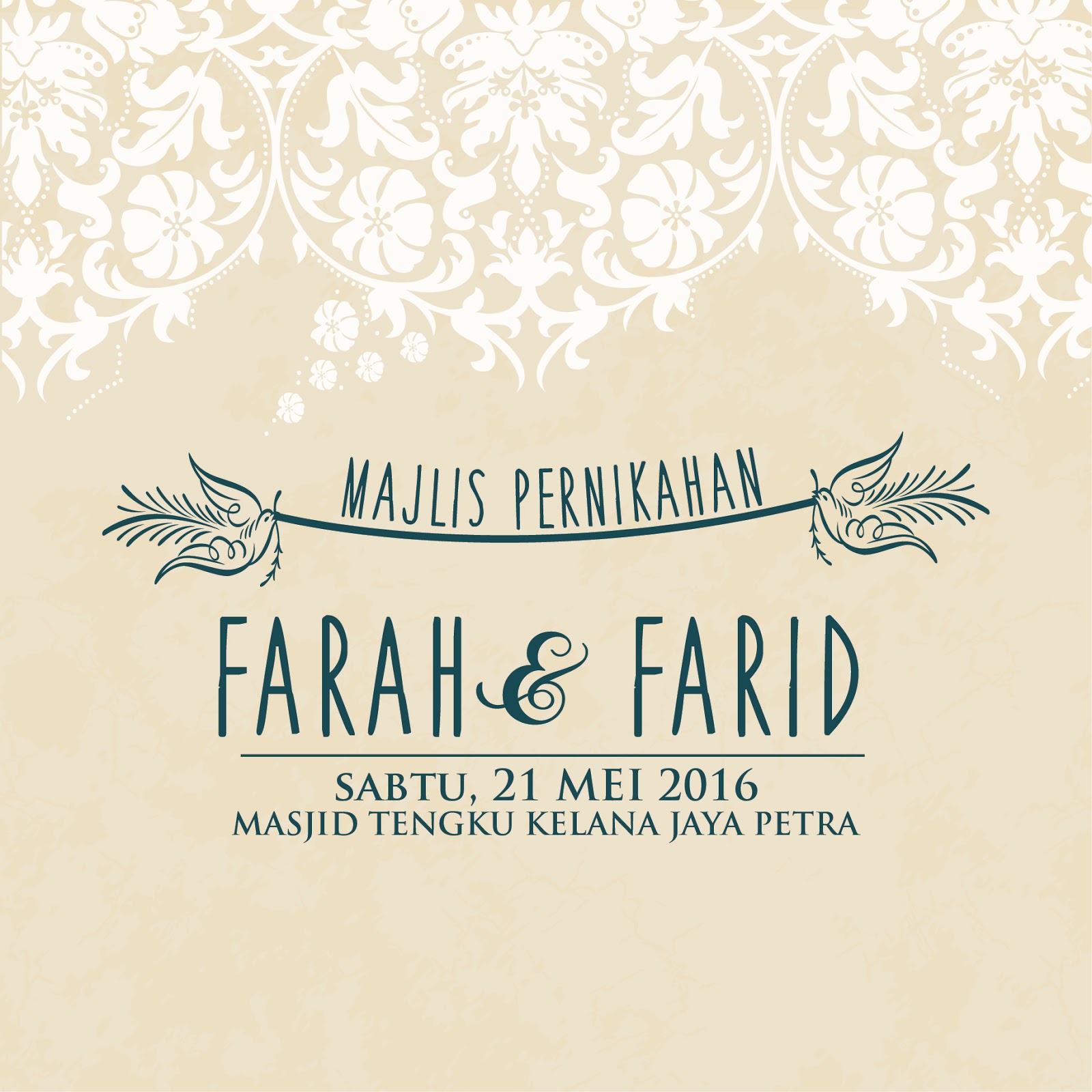 Kiz Wedding: Contoh Design Kad Majlis Pernikahan Farah Dan Farid