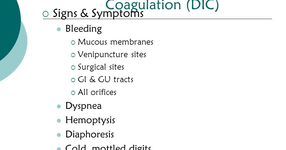 DIC (Disseminated Intravascular Coagulation)