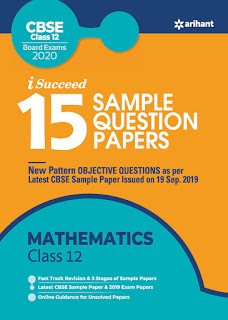 Arihant Maths Sample paper C12 2020 - study with kp