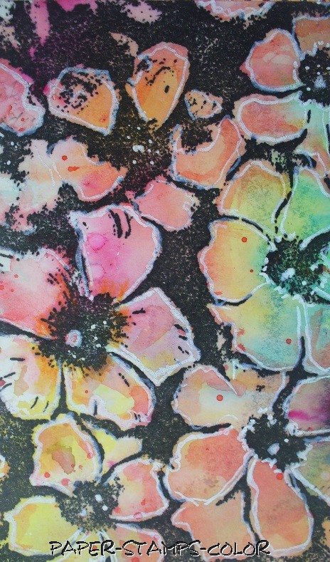 PAPER - STAMPS - COLOR: My Creative Monday for Magenta.. two times floral