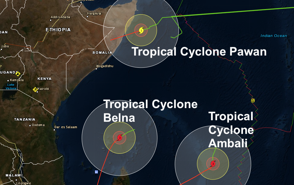 The Big Wobble : Three Tropical Cyclones Stalk Eastern Africa: Tropical ...
