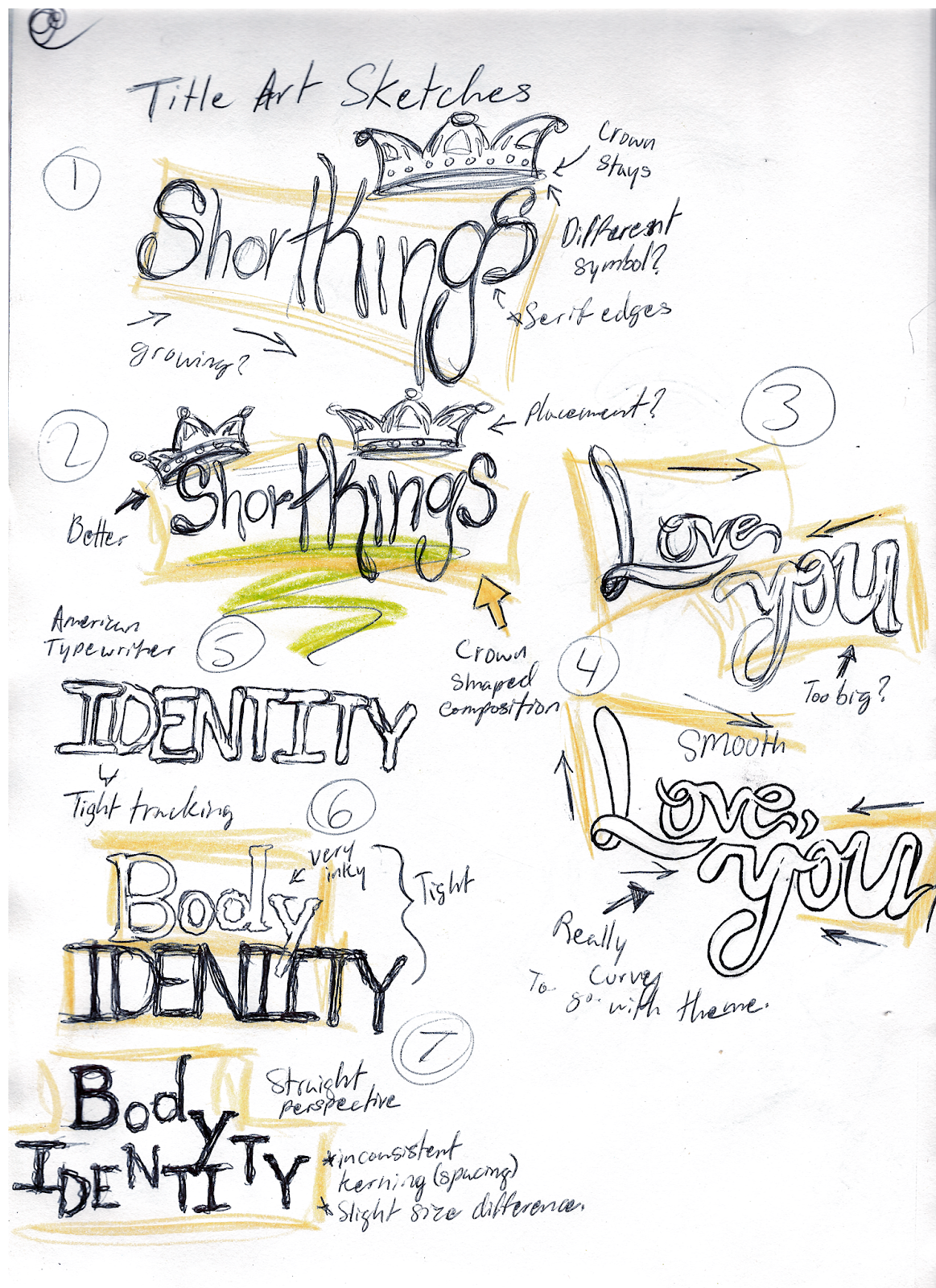 AICE Media Studies: Preliminary Title Sketches