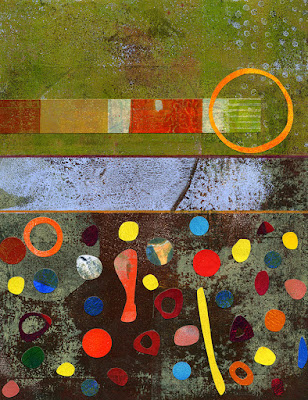 Michèle Brown Artist - The Old Cells Studio: Monoprint Abstract Collages