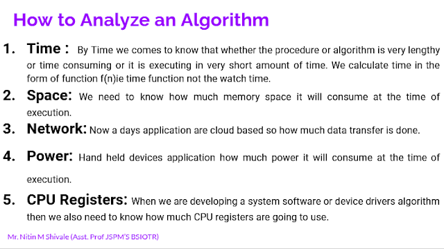 DATA STRUCTURES AND ALGORITHMS: Complexity of algorithm: Space ...