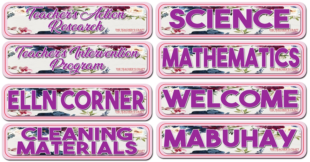 Purple Labels for your Classroom - The Teacher's Craft