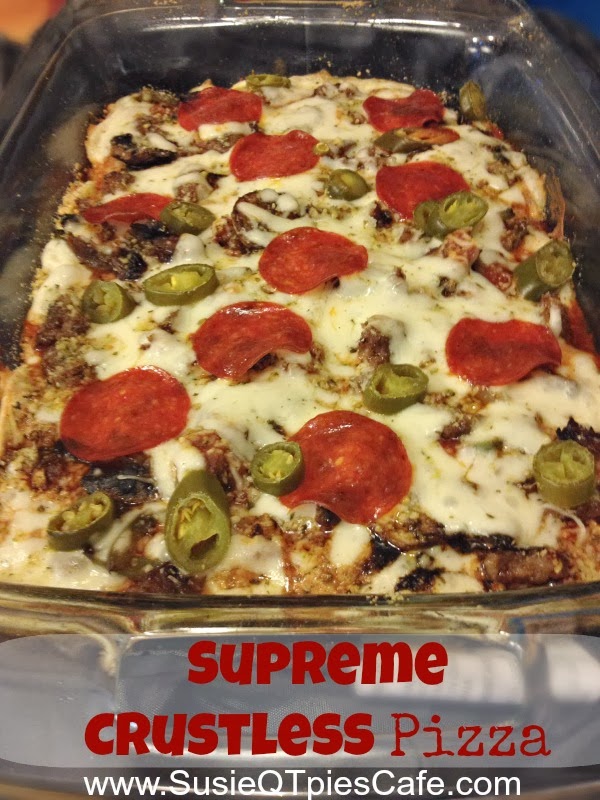 SusieQTpies Cafe: Easy Basic Crustless Pizza Crust and Pizza Recipes