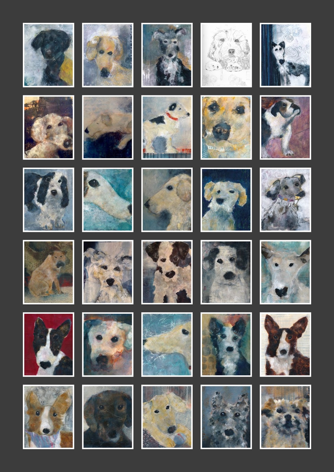 Janet Bradish Studios: Thirty Paintings in 30 Days - All Together