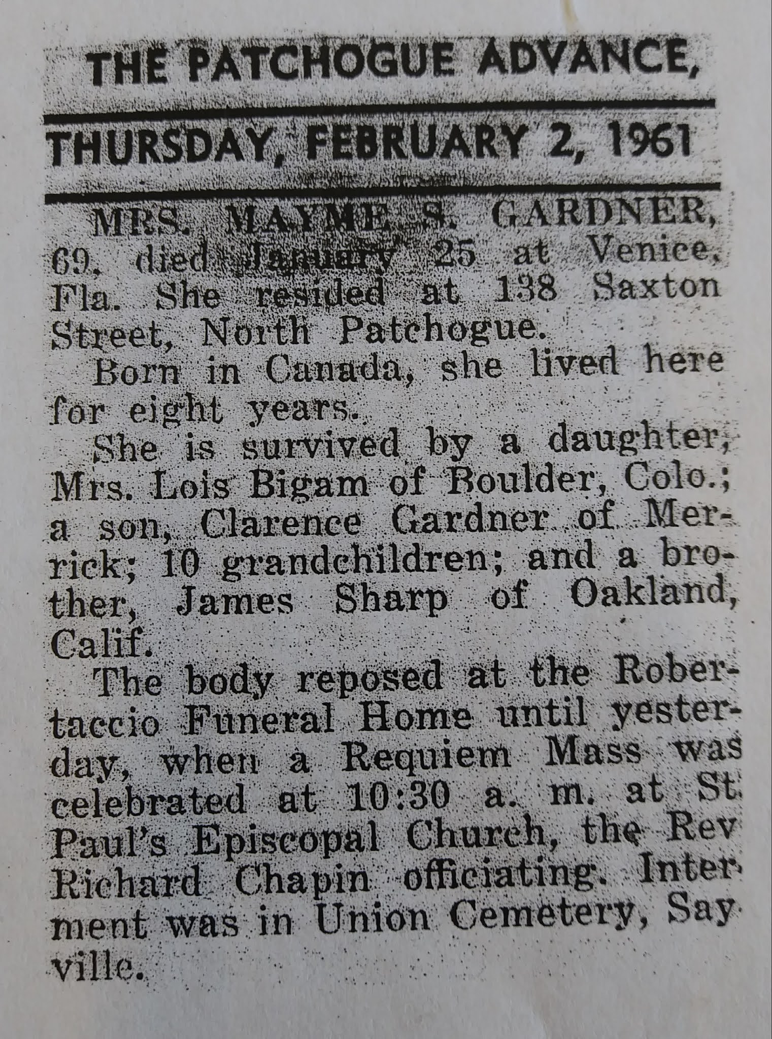 Digging up the Dirt on my Dead People: Great Grandma Mayme Sharp ...