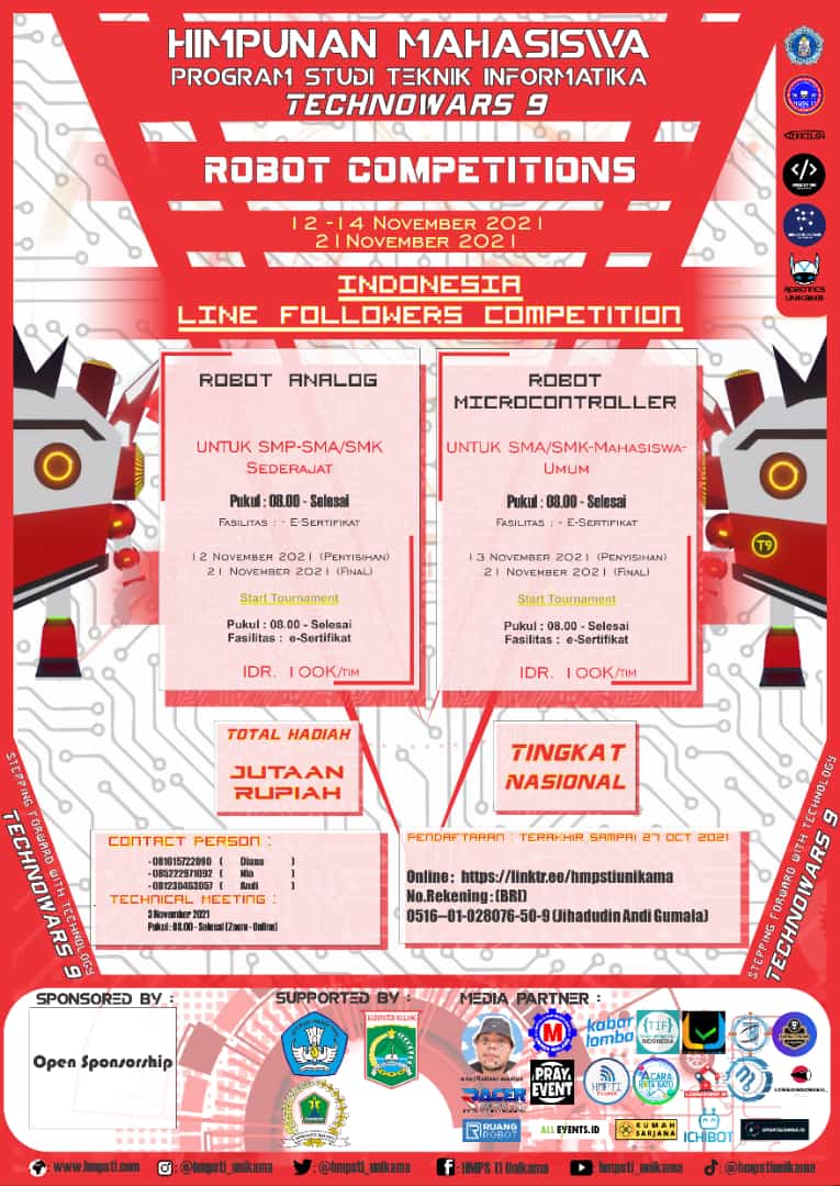 Lomba Robotik Line Follower Technowars 9 2021 - HMPS TI