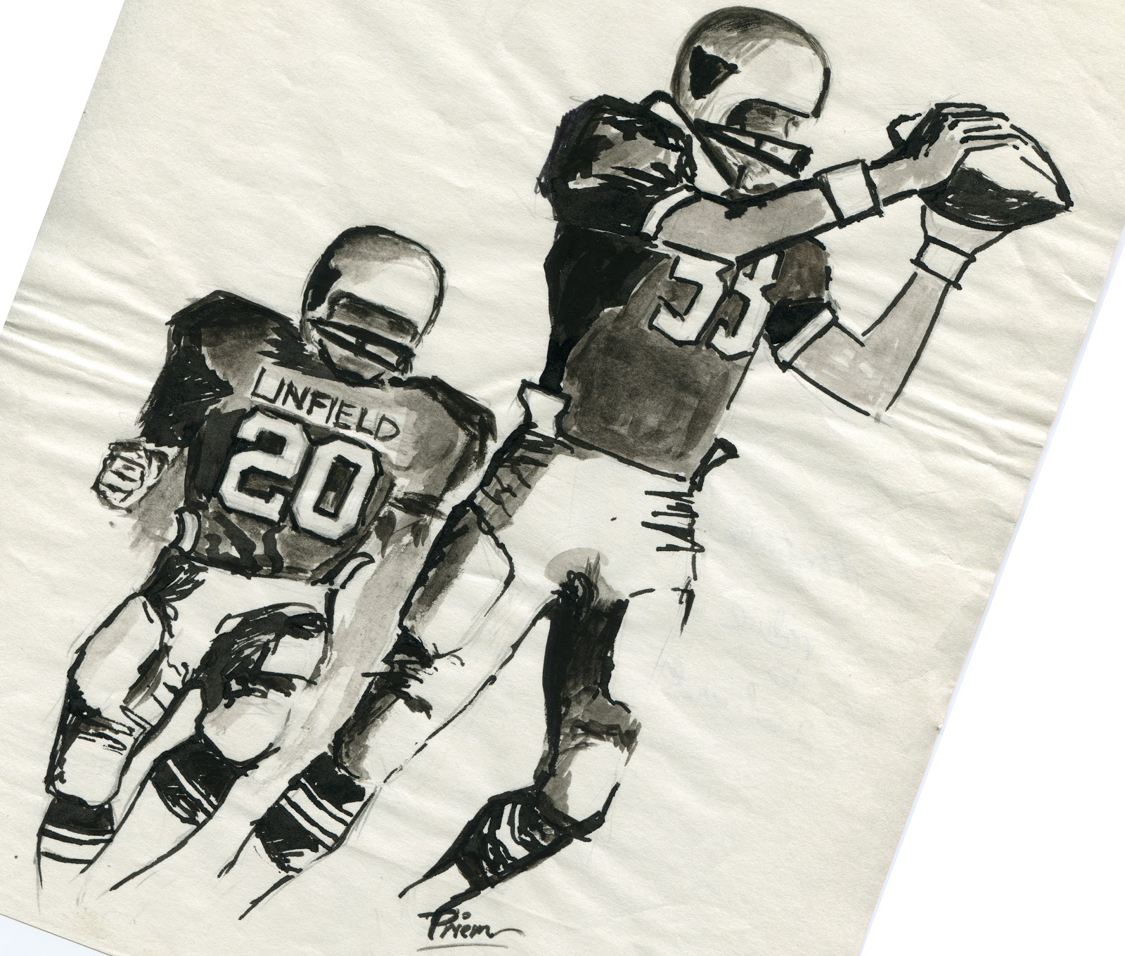 Drawings Of College Football Players