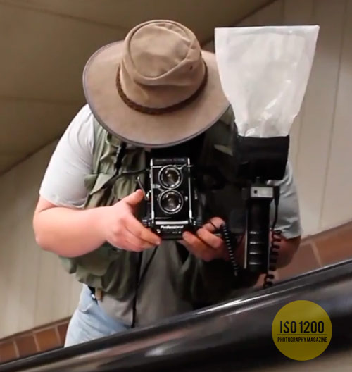 Analogic street photographer Eddy Pula uses a DIY light modifier with ...