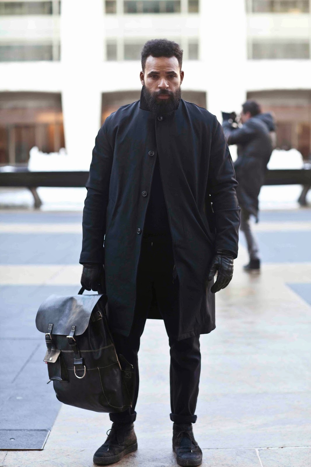 Street Gazing: Street Gazing... Quentin, bearded in black style.