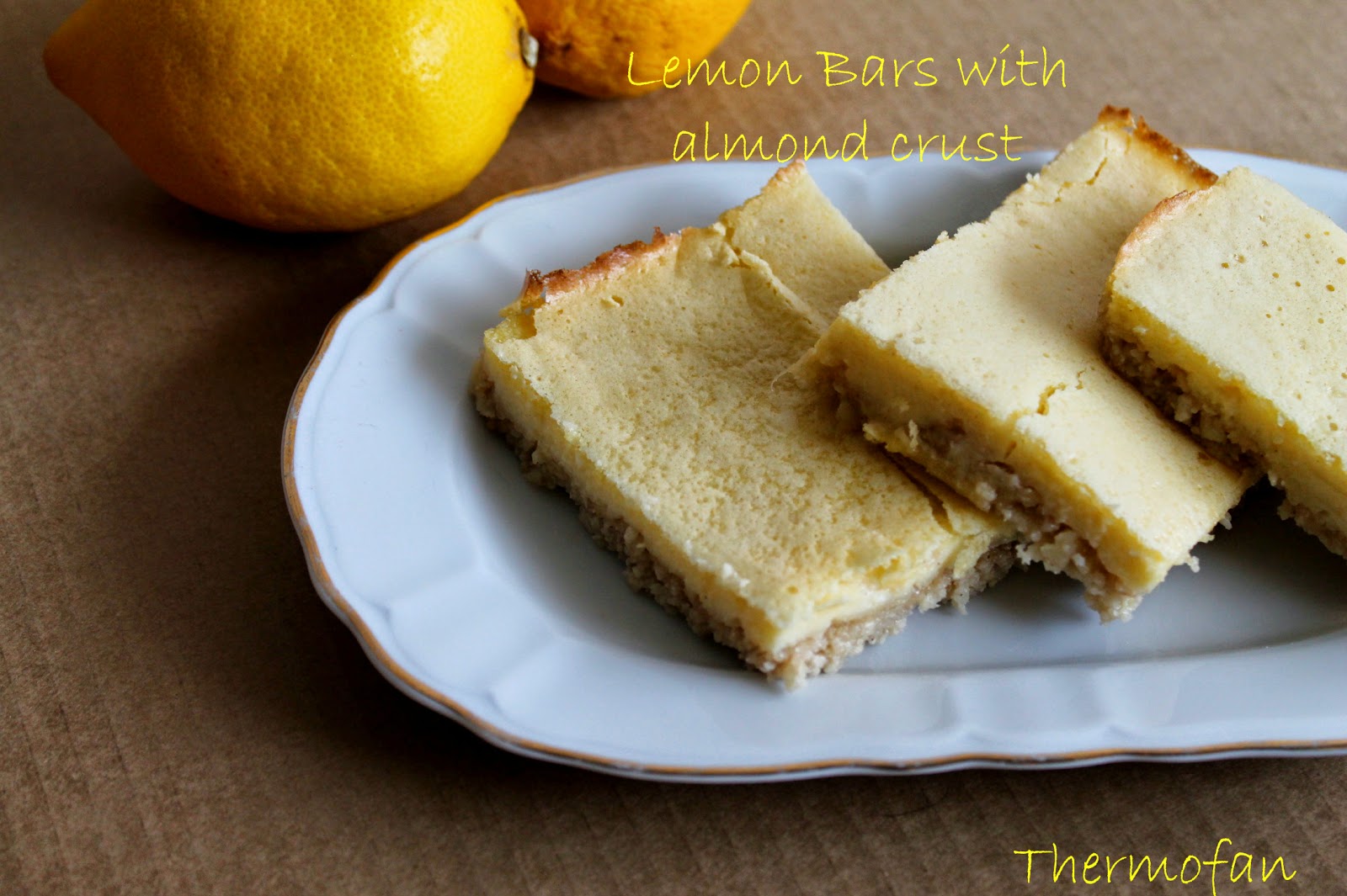 Lemon Bars with marzipan crust — Thermofan