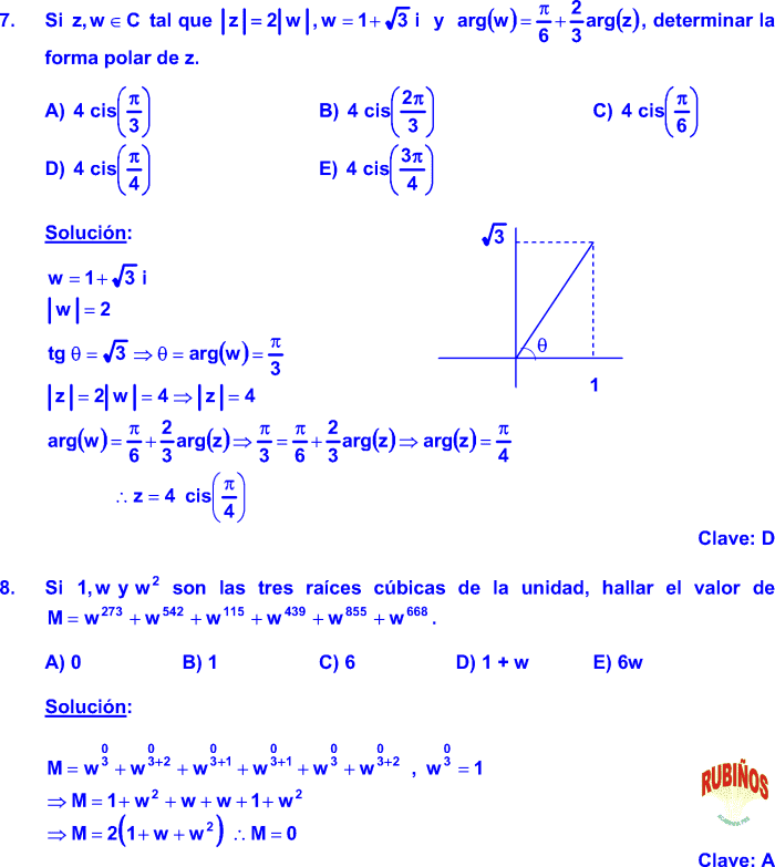 NÚMEROS COMPLEJOS PROBLEMAS RESUELTOS DE ÁLGEBRA PREUNIVERSITARIA pdf