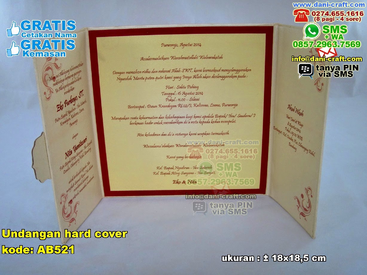 Undangan Hard Cover Nita | Souvenir Pernikahan