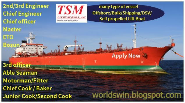 Apply maritime job vacancies in TSM Dry Shipping