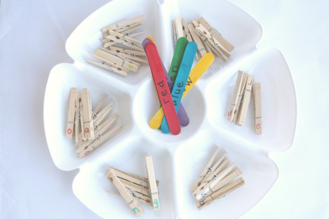 Clip and Spell Color Words | School Time Snippets