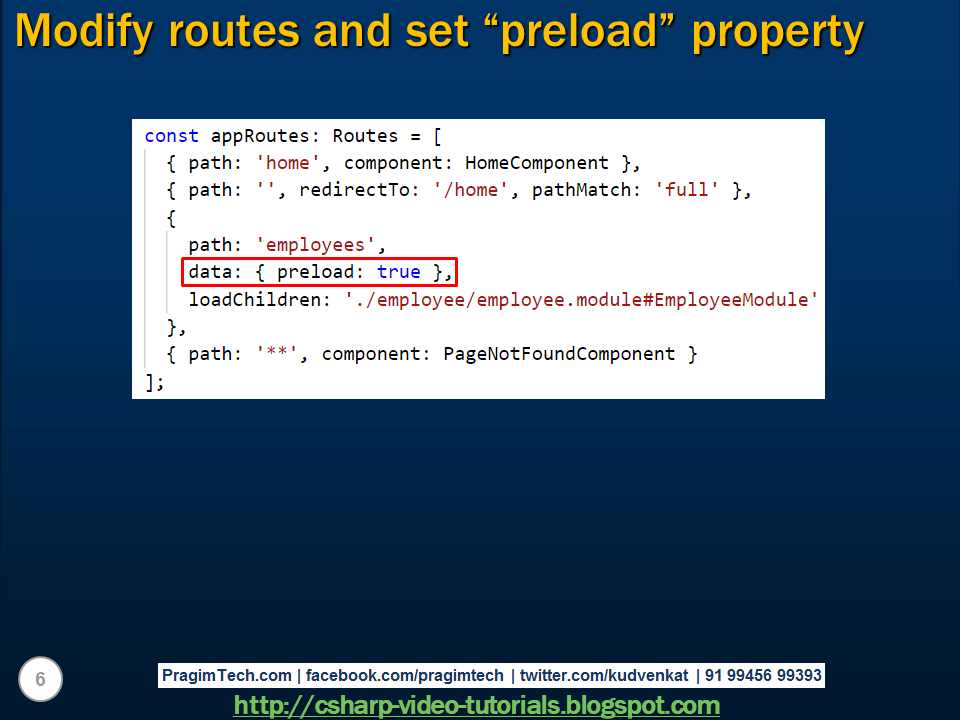 Sql Server Net And C Video Tutorial Angular Custom Preloading Strategy Slides