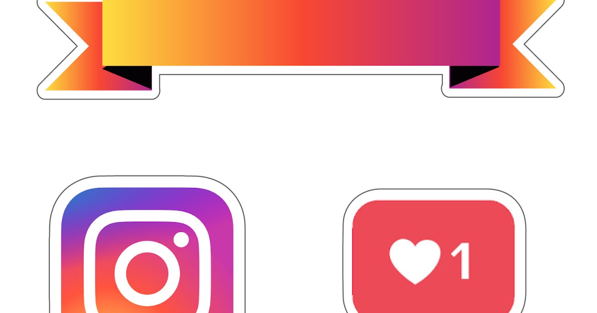 Topo de Bolo Instagram para imprimir