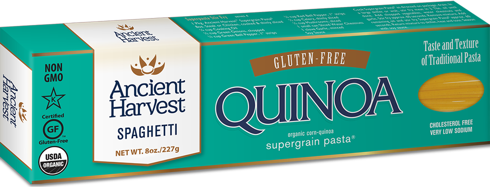 Quinoa pasta with sauteed veggies and tomato sauce