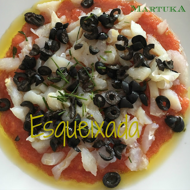 Las recetas de Martuka: Esqueixada (Ensalada De Bacalao Desmigado)
