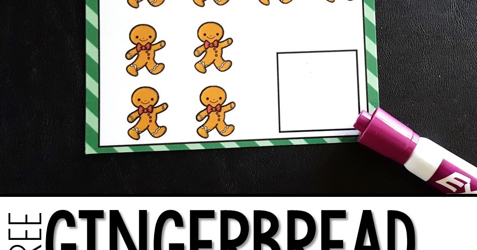 Free Gingerbread Man Counting Cards | Sara J Creations